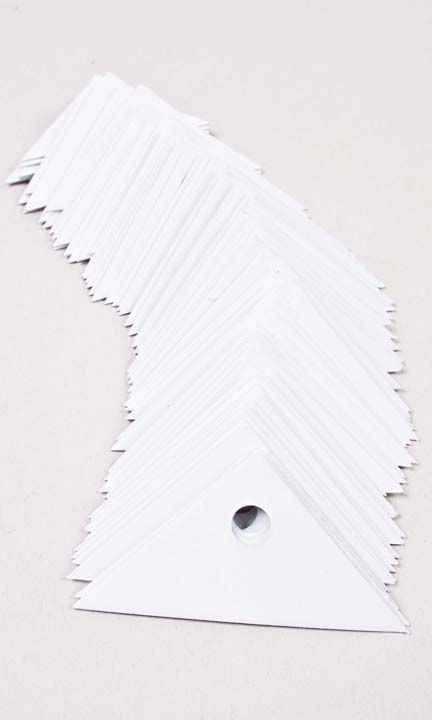 White Cardboard Triangles, Pk/100, Linx®